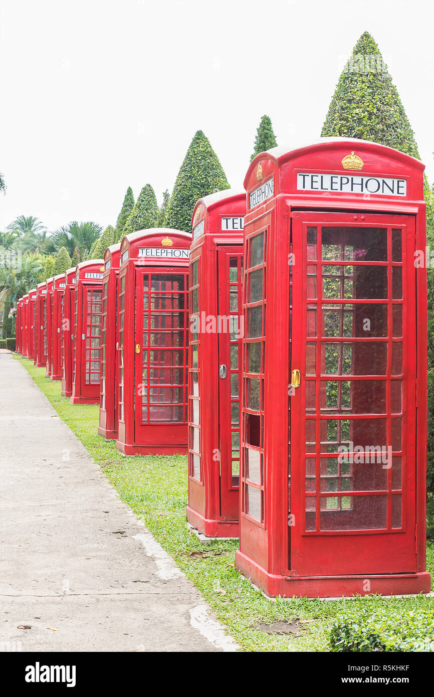 British red telephone booth Stock Photo - Alamy