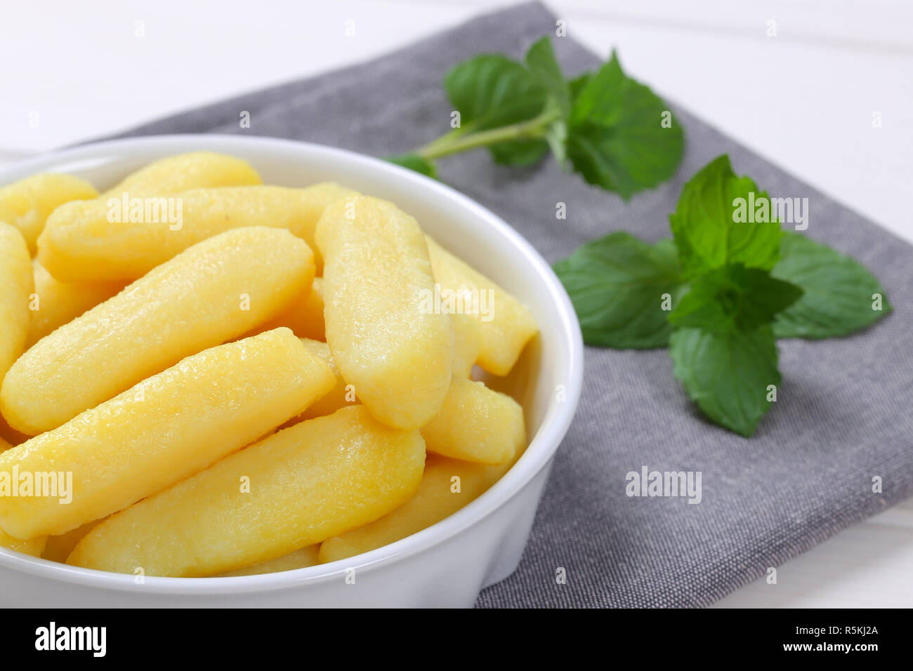 potato cones or gnocci Stock Photo - Alamy