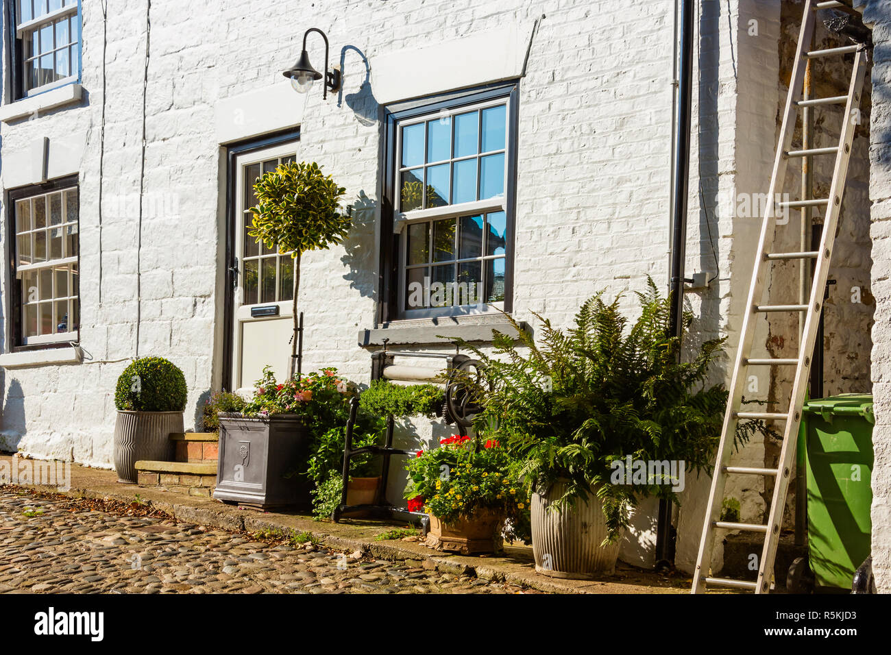 Old buildings in Filey, an old seaside town in North Yorkshire, England ...