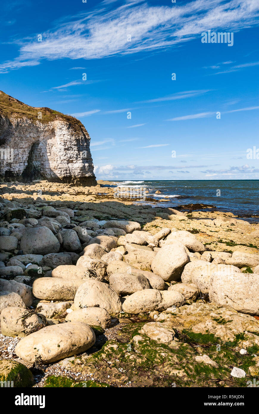 North Landing bay at Flamborough Head, North Yorkshire, UK Stock Photo ...