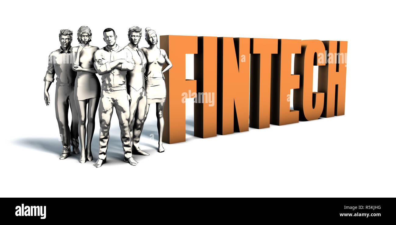 Fintech business concept Cut Out Stock Images & Pictures - Alamy