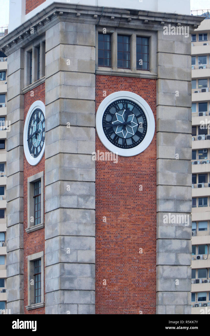 Clock tower architecture Stock Photo - Alamy