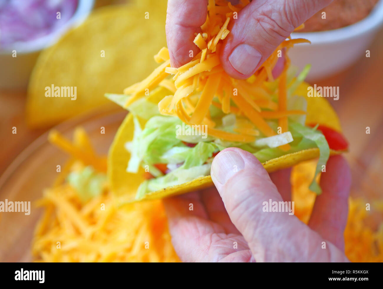 Making tacos at home Stock Photo - Alamy