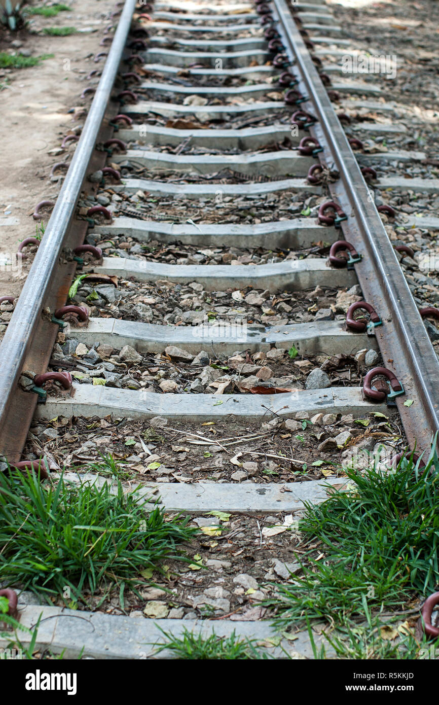 train rail transportation track line Stock Photo - Alamy