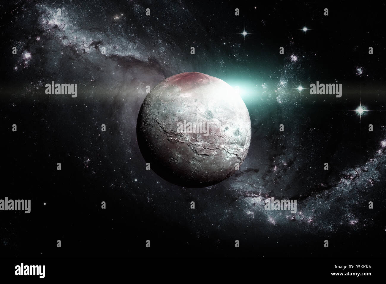 Charon is the largest moon of the dwarf planet Pluto Stock Photo - Alamy