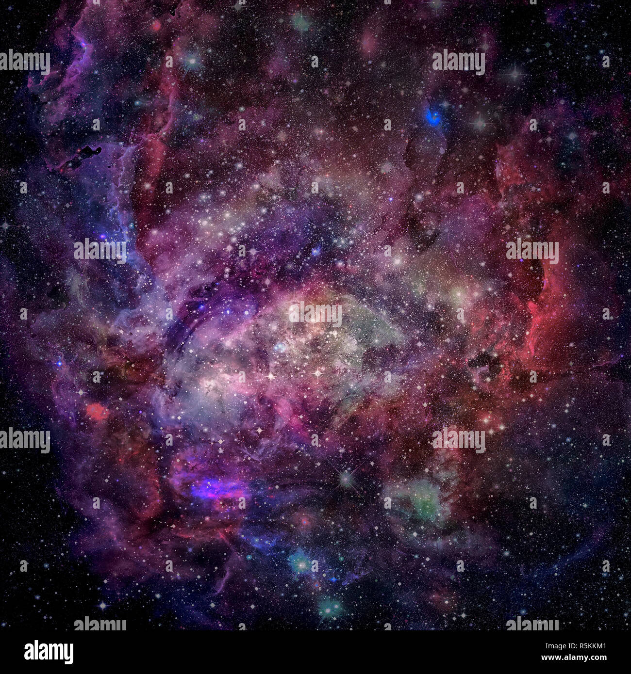Nebula and stars in outer space. Elements of this image furnished by ...