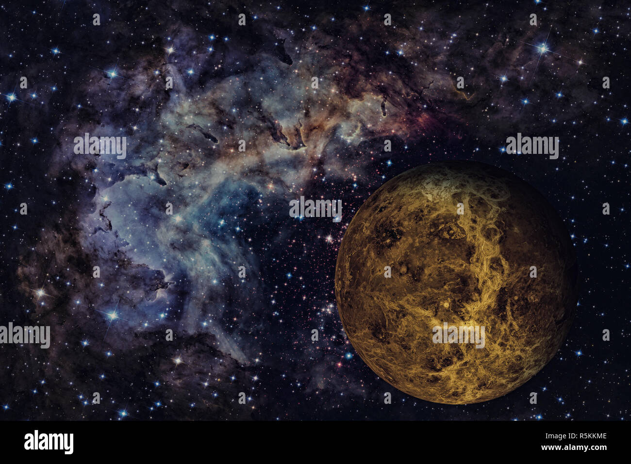 Solar System - Venus. Elements of this image furnished by NASA Stock ...