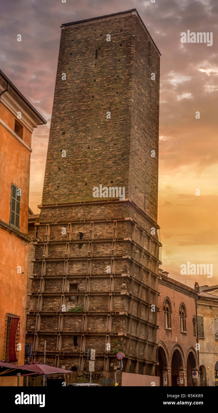 Afternoon sunset view of the leaning tower of Ravenna a lesser known ...