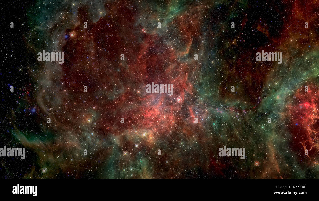 Open space with nebulae and galaxies. Elements of this image furnished ...