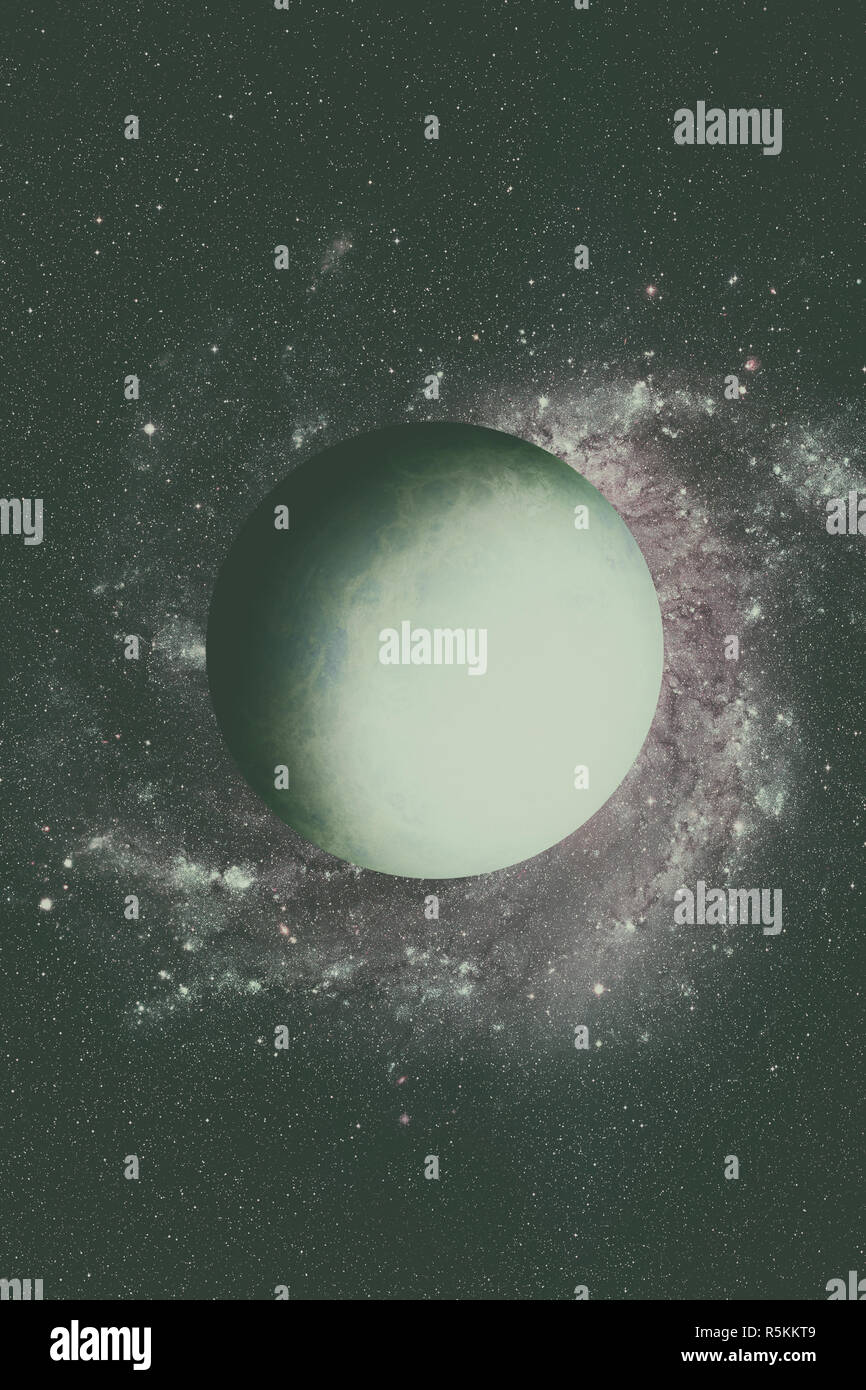 Planet Uranus. Elements of this image furnished by NASA Stock Photo - Alamy