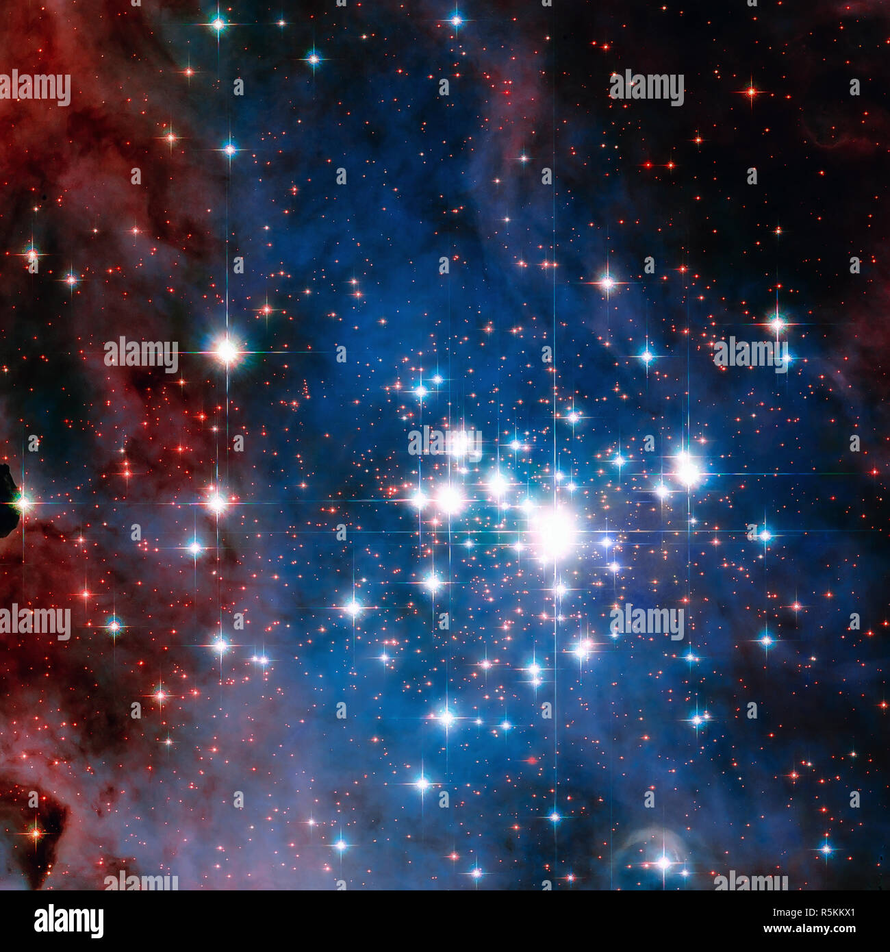 Star cluster Trumpler 14. One of the bright stars in Milky Way Stock ...