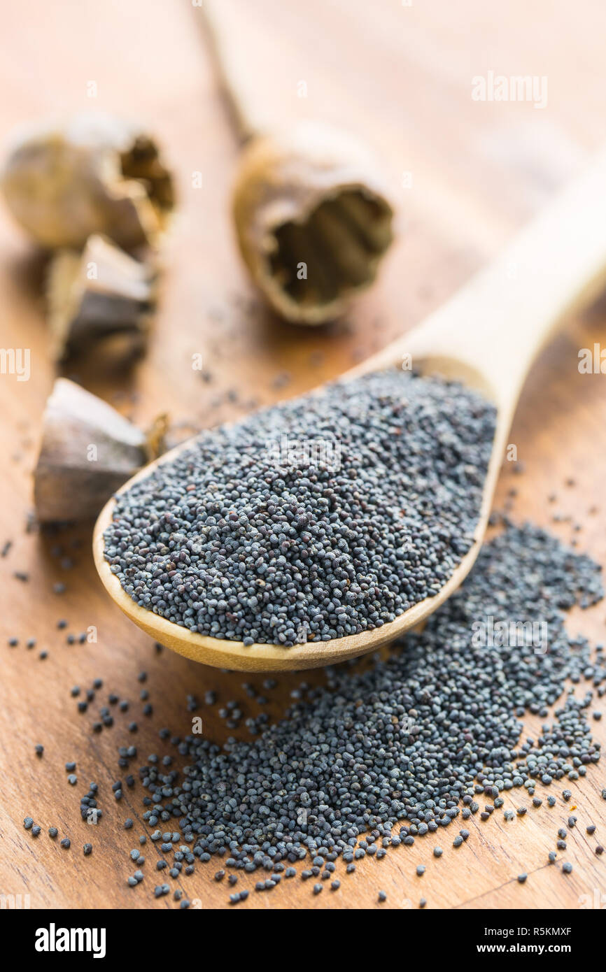 Dried poppy heads and seeds Stock Photo - Alamy