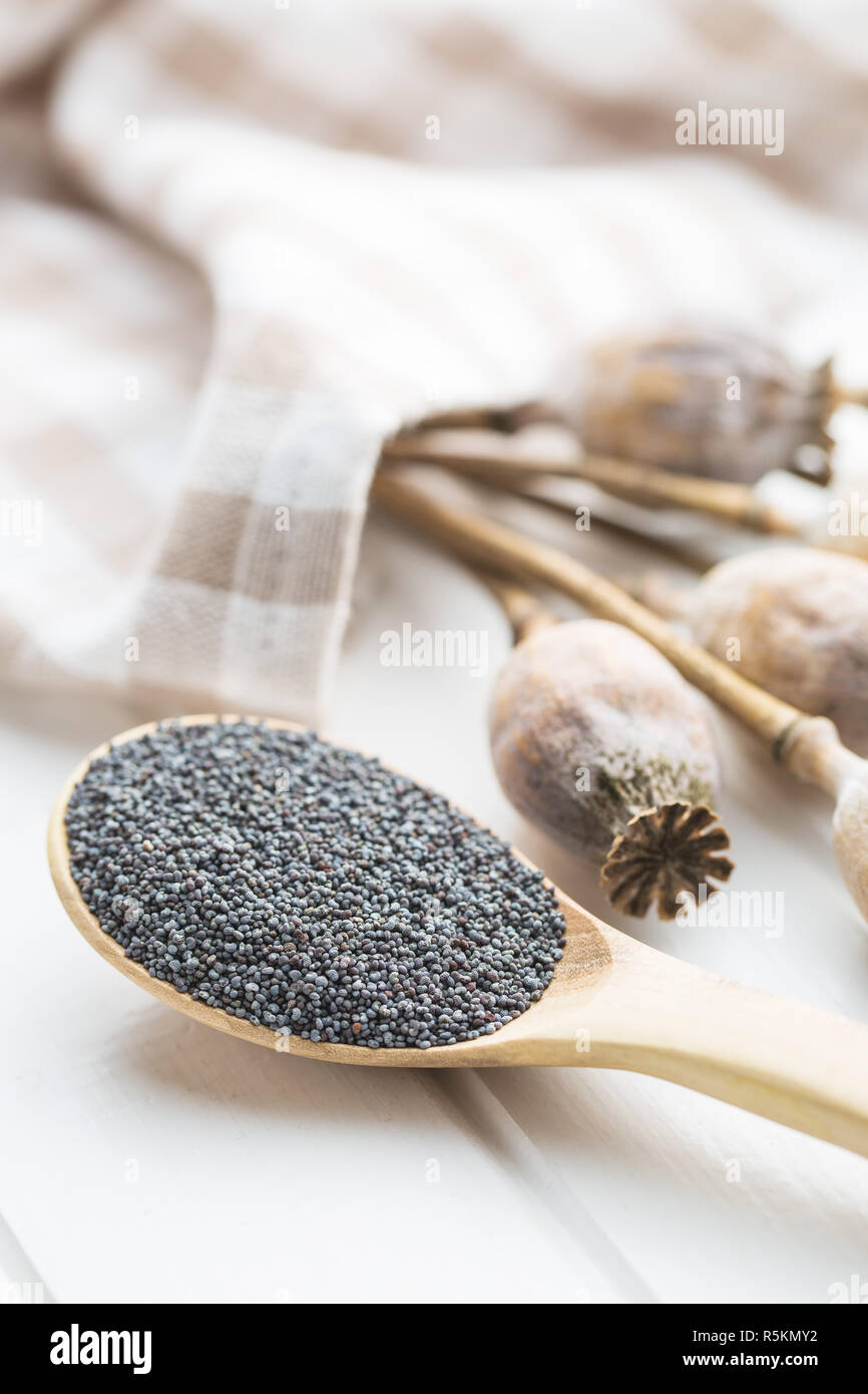 Dried poppy heads and seeds Stock Photo - Alamy