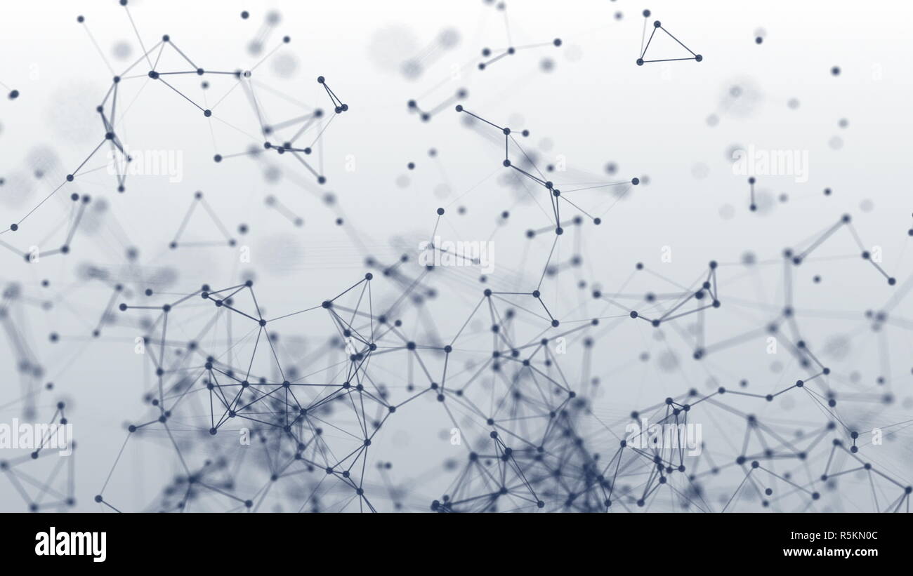 Connection structure. Dots and lines. 3d animation Stock Photo - Alamy