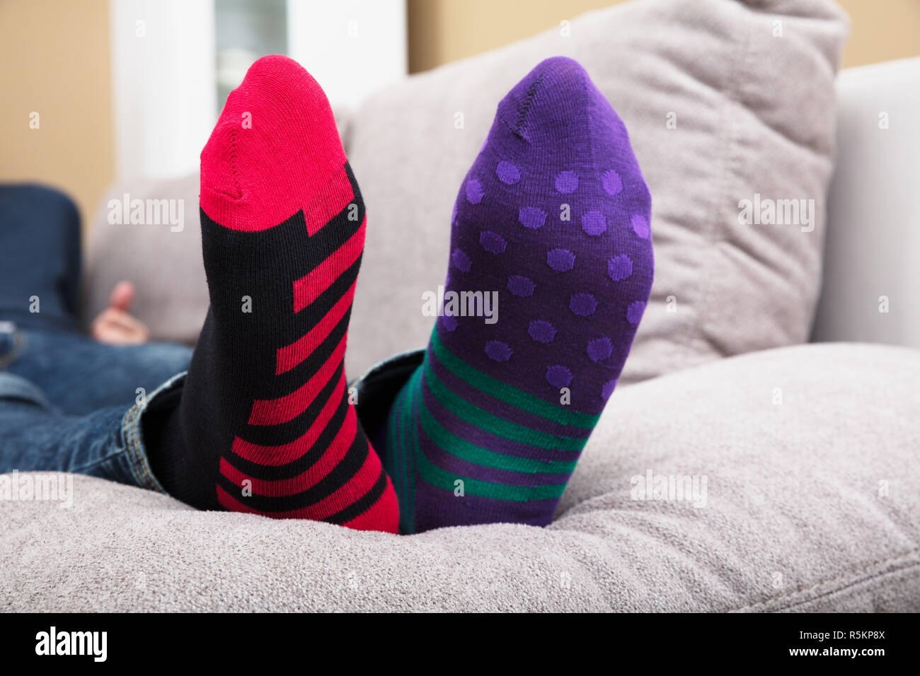 Human feet black socks hi-res stock photography and images - Alamy