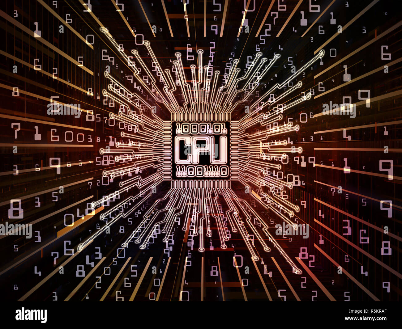 Complex Digital Processor Stock Photo - Alamy