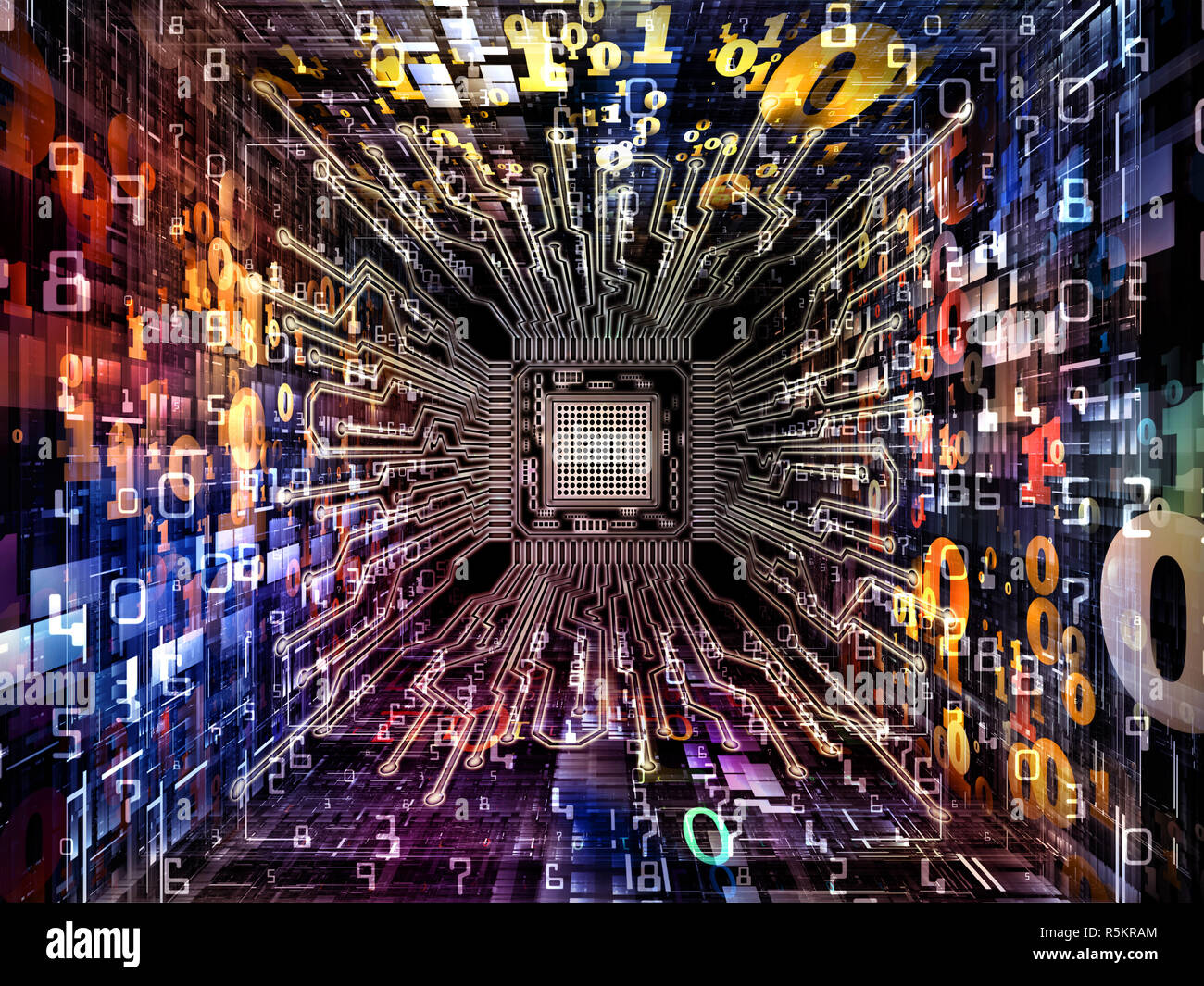 Conceptual Digital Processor Stock Photo - Alamy Conceptual Digital Processor Stock Photo - Alamy