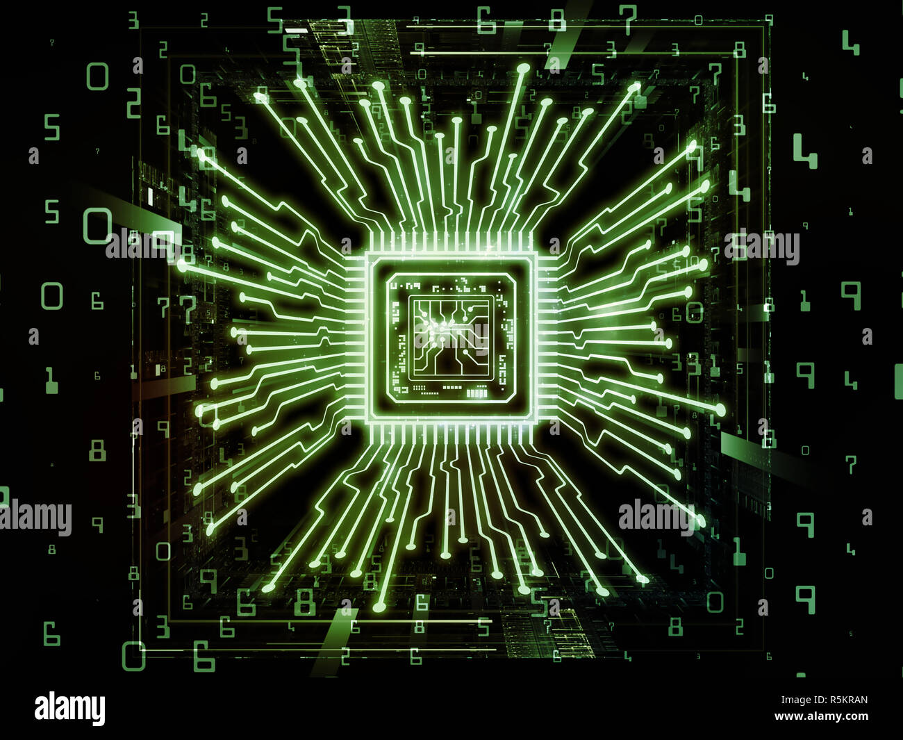 Conceptual Computer CPU Stock Photo - Alamy