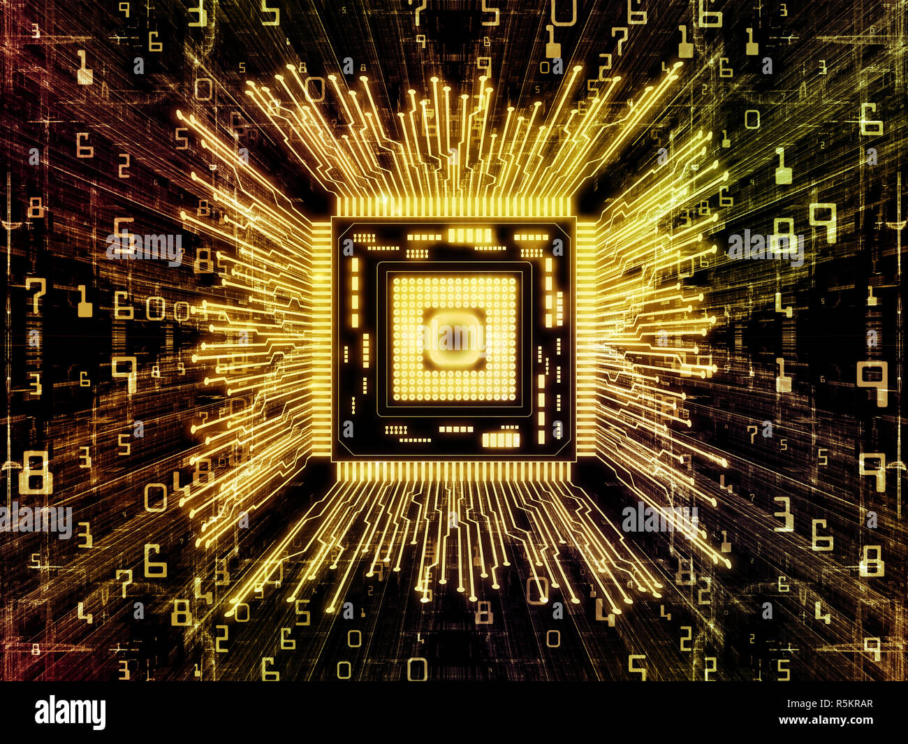 Working Computer CPU Stock Photo - Alamy