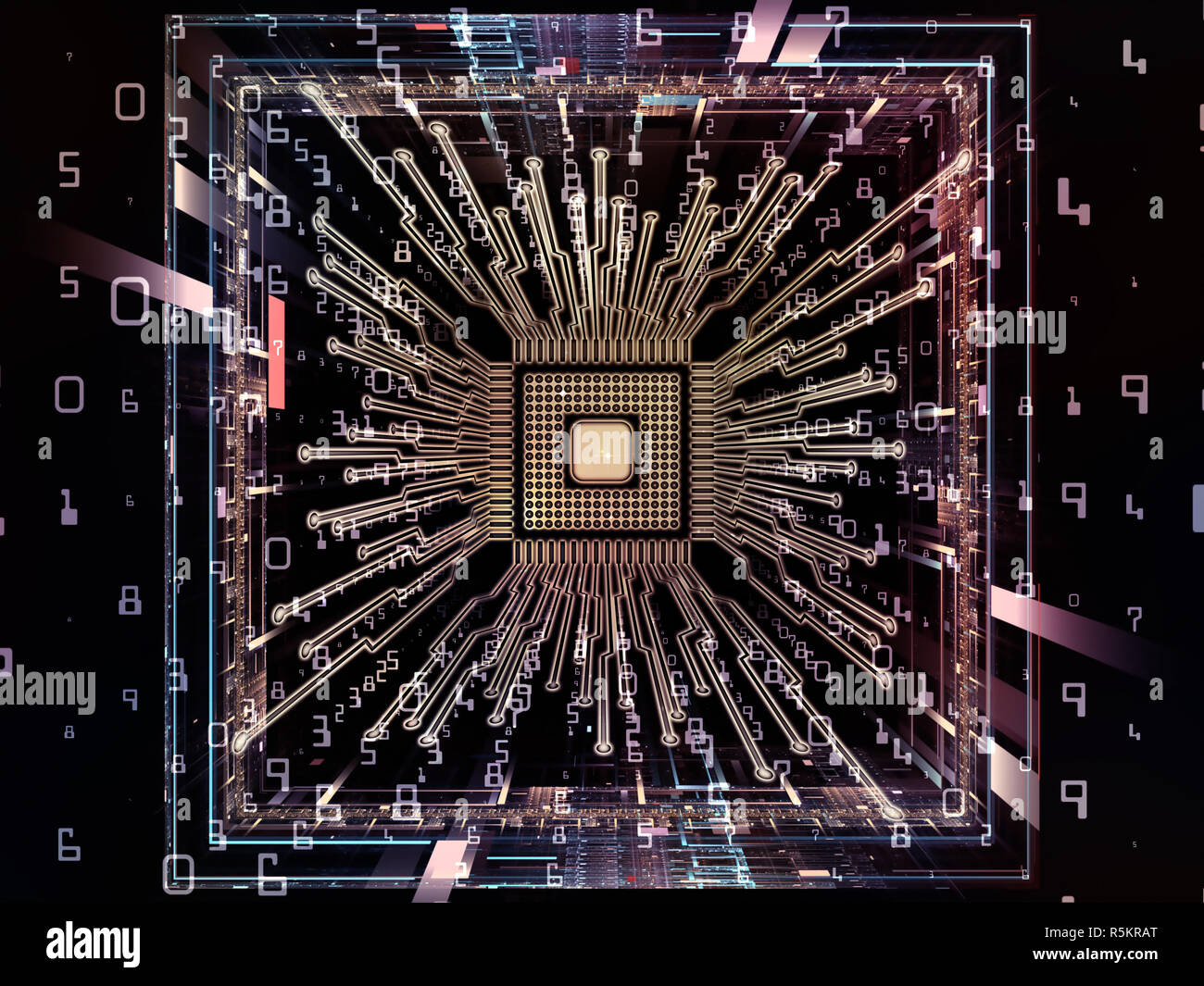 Working Digital Processor Stock Photo - Alamy