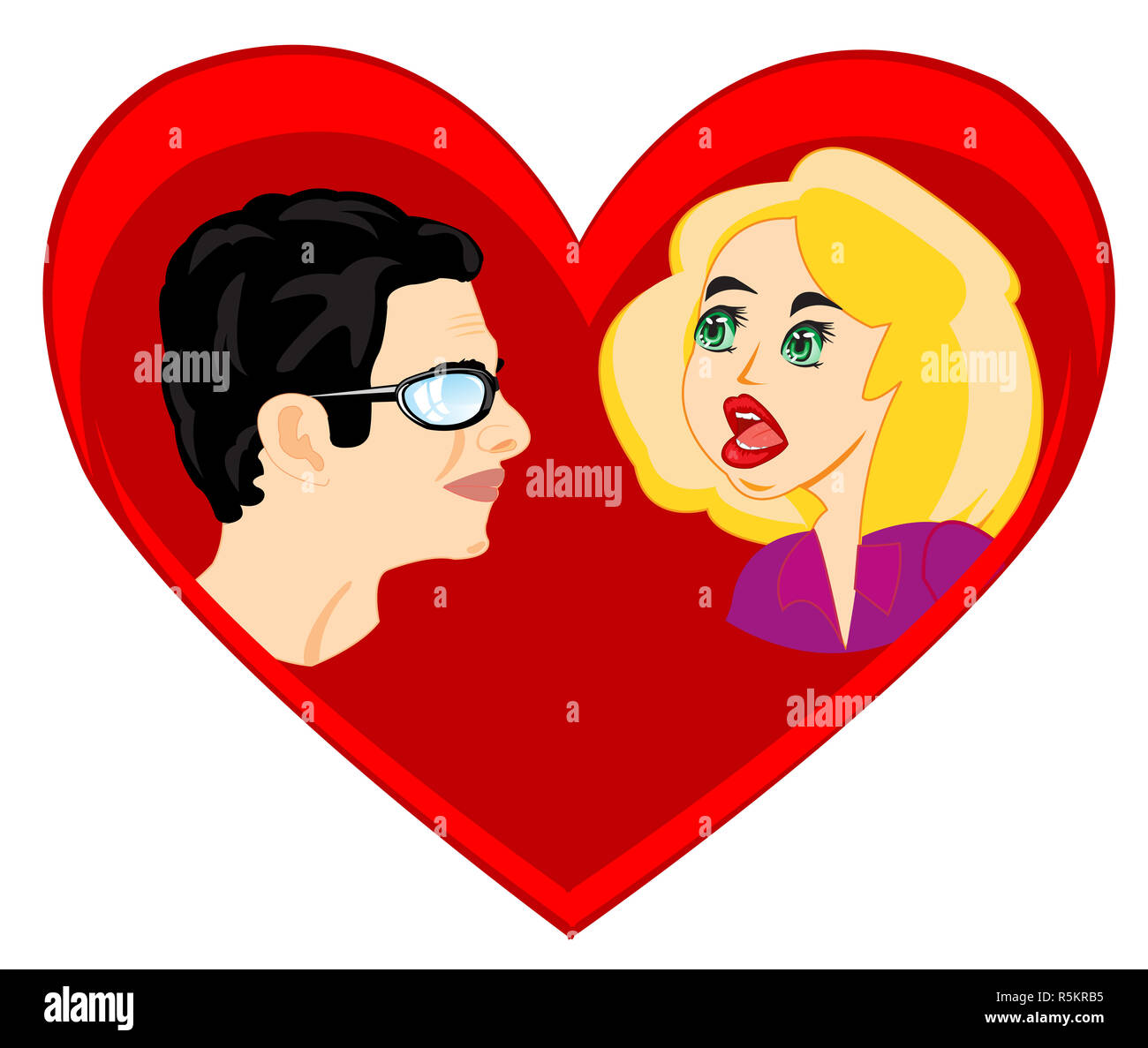 Red heart symbol love Stock Photo - Alamy