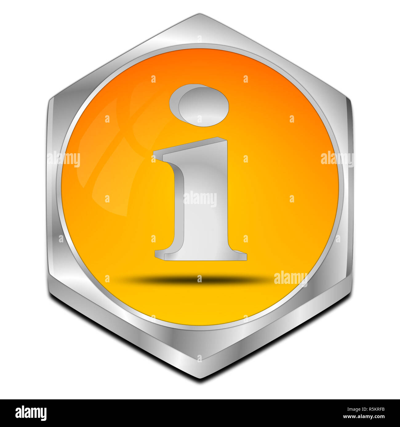 orange Information Button - 3D illustration Stock Photo - Alamy