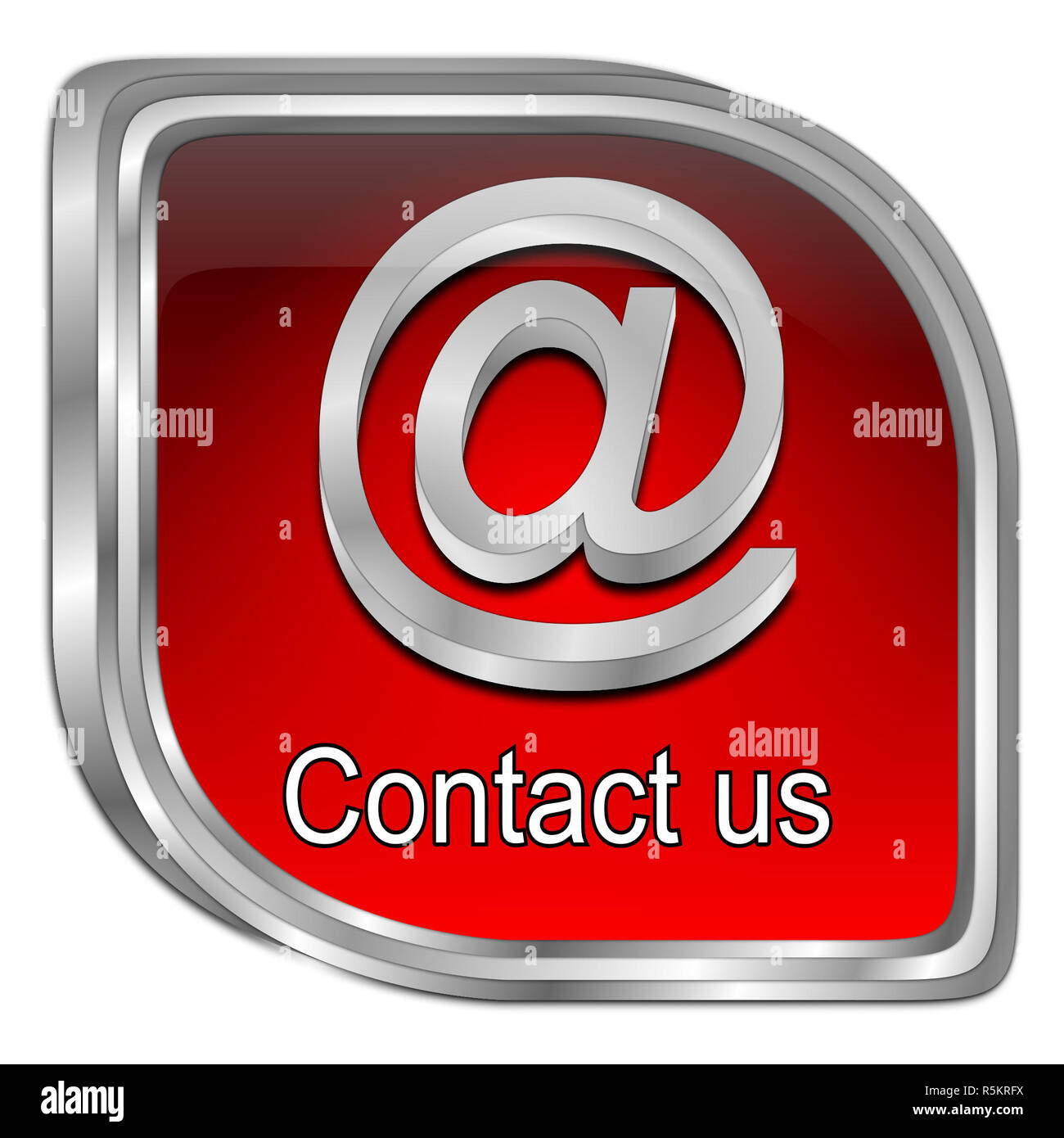 red Button contact us - 3D illustration Stock Photo - Alamy