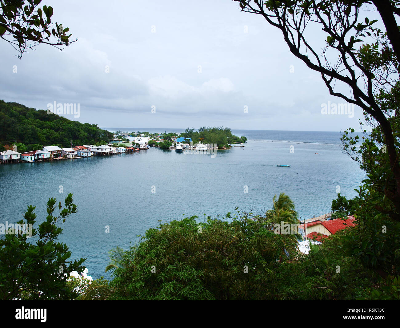 Harbor View Oak Ridge, Roatan, Honduras Stock Photo - Alamy