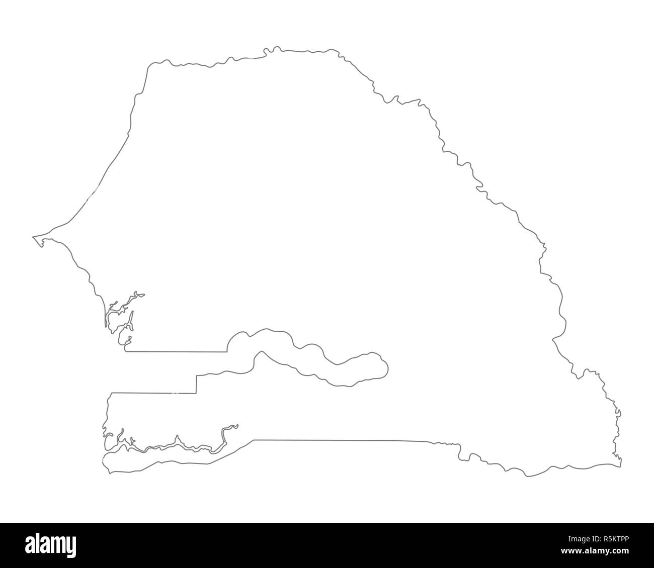 map of senegal Stock Photo - Alamy