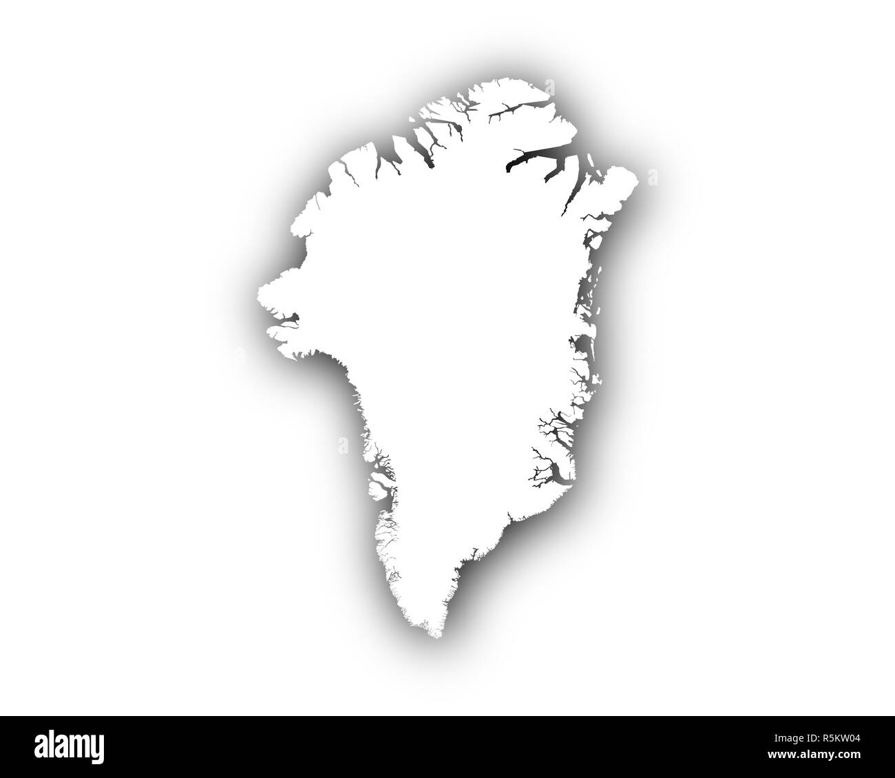 Map Of Greenland Black and White Stock Photos & Images - Alamy