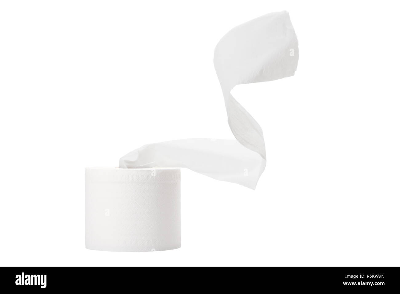 single rolled toilet paper Stock Photo - Alamy