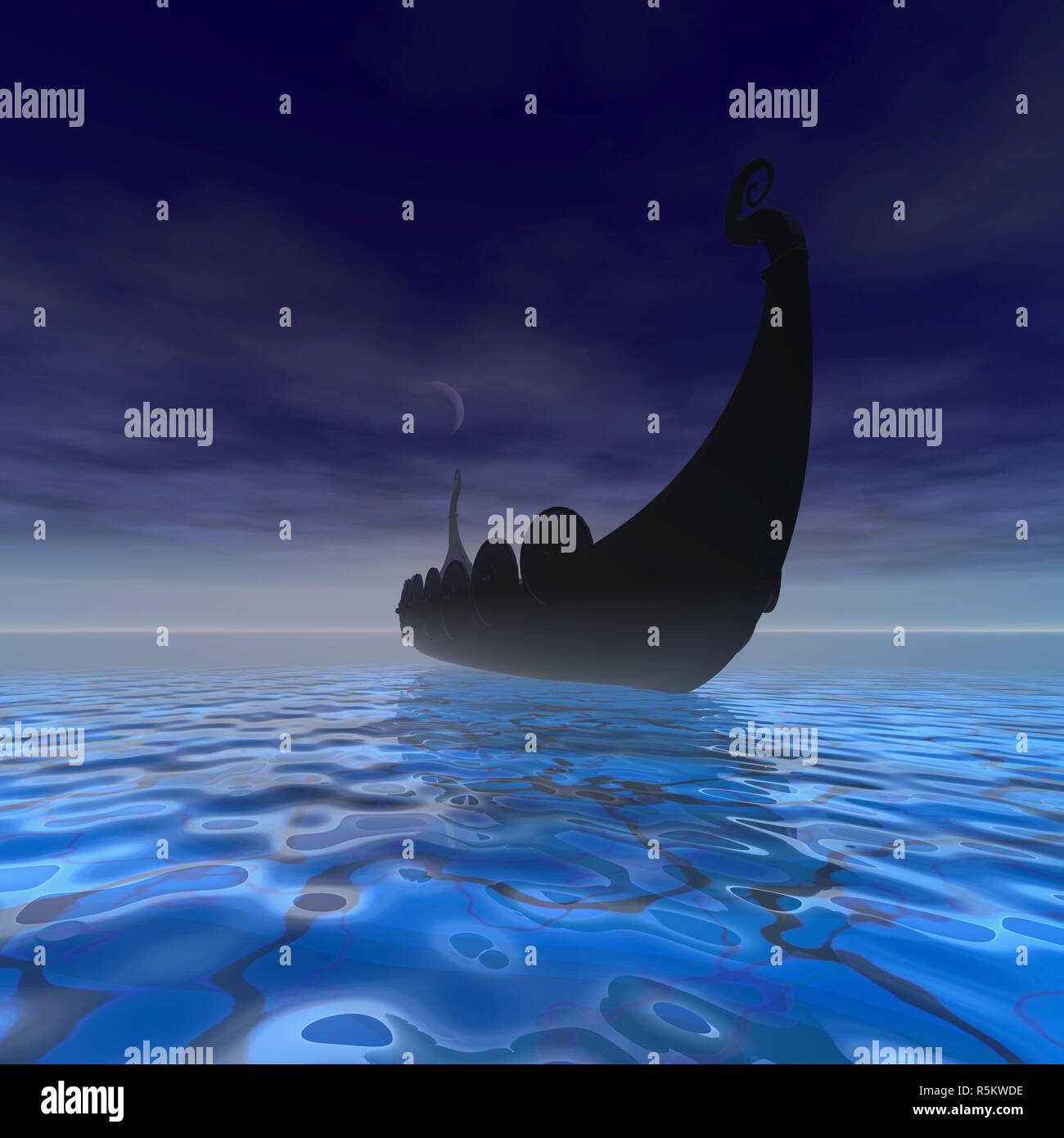 Mast sailing ancient viking ship hi-res stock photography and images ...