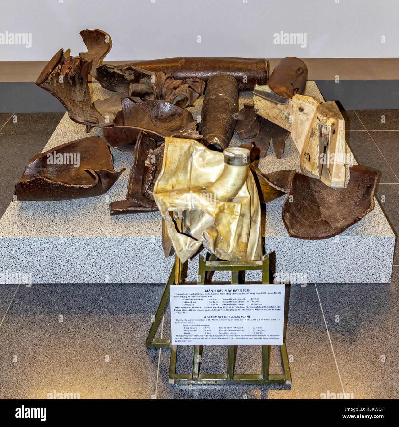 Vietnam, Ho Chi Minh City, District 3, B-52 bomb fragments in the ...