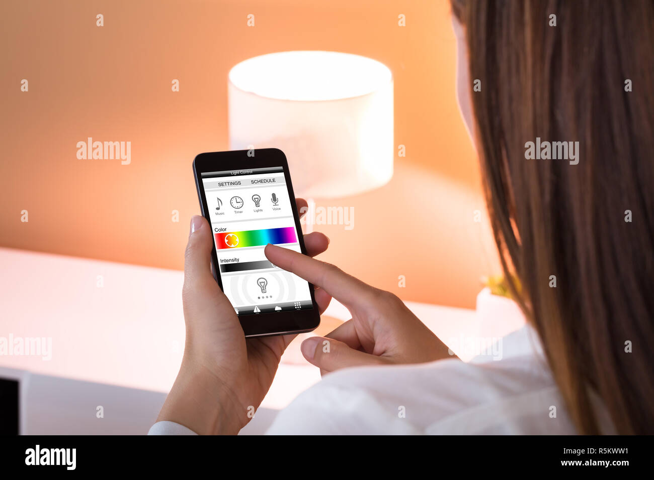 Controlling Light With Application Stock Photo - Alamy