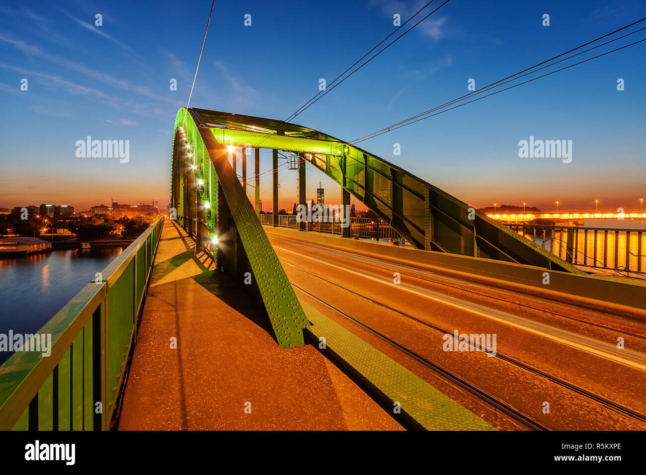 Bridge at night Stock Photo - Alamy