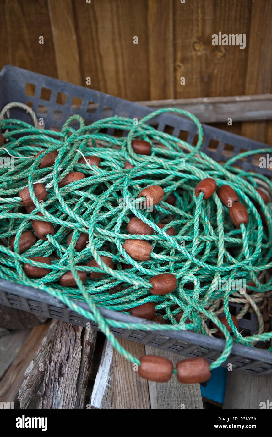 Fisherman net in an hut Stock Photo - Alamy