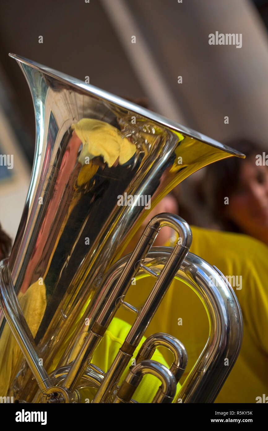 Close up of tuba Stock Photo - Alamy