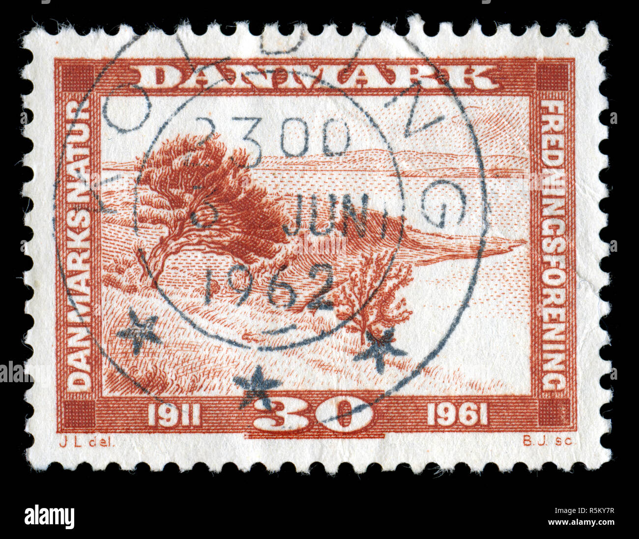 Postage stamp from Denmark in the Danish Conservation ("Dansk Fredning ...