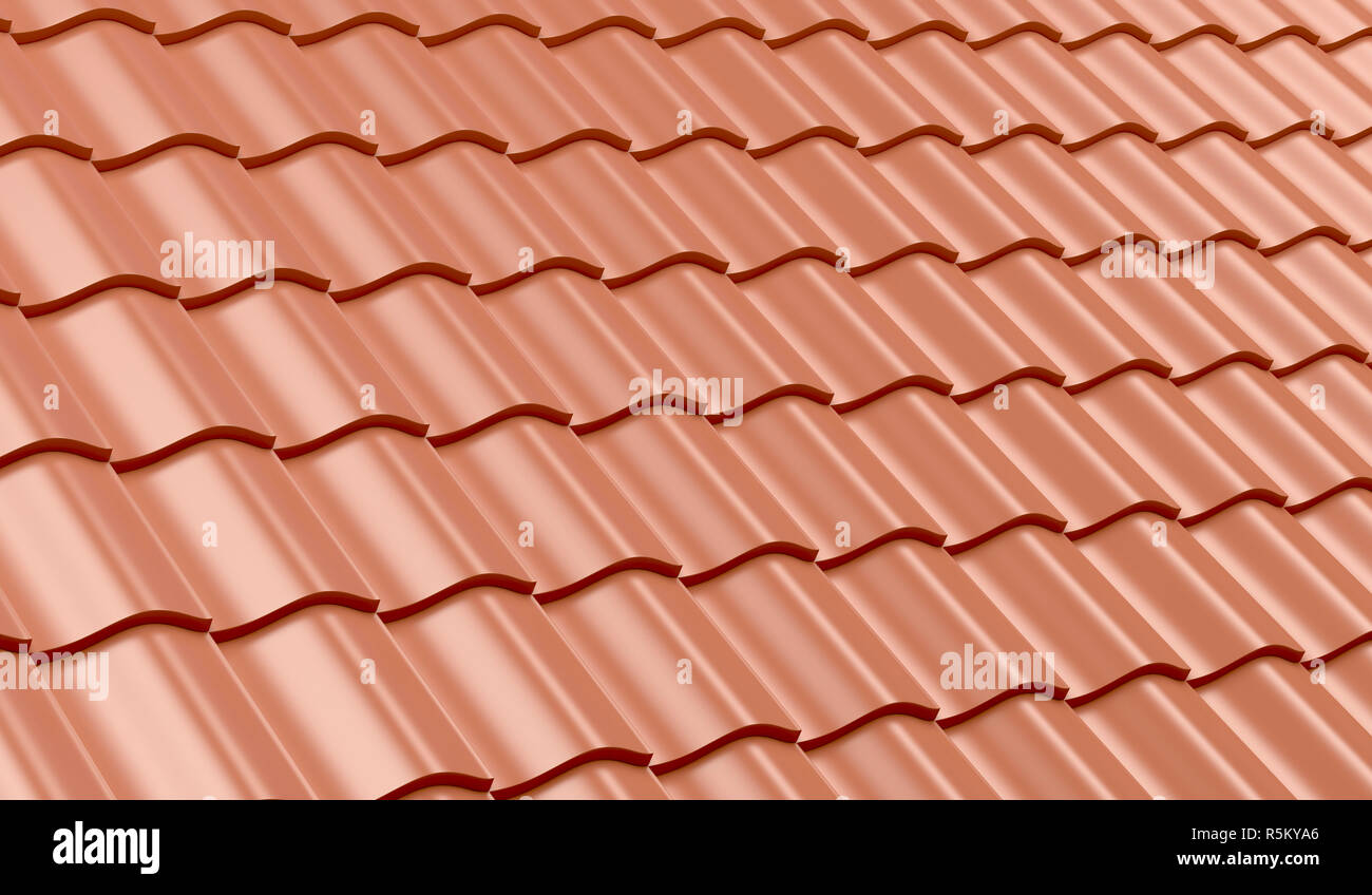 Red clay roof tiles Stock Photo - Alamy