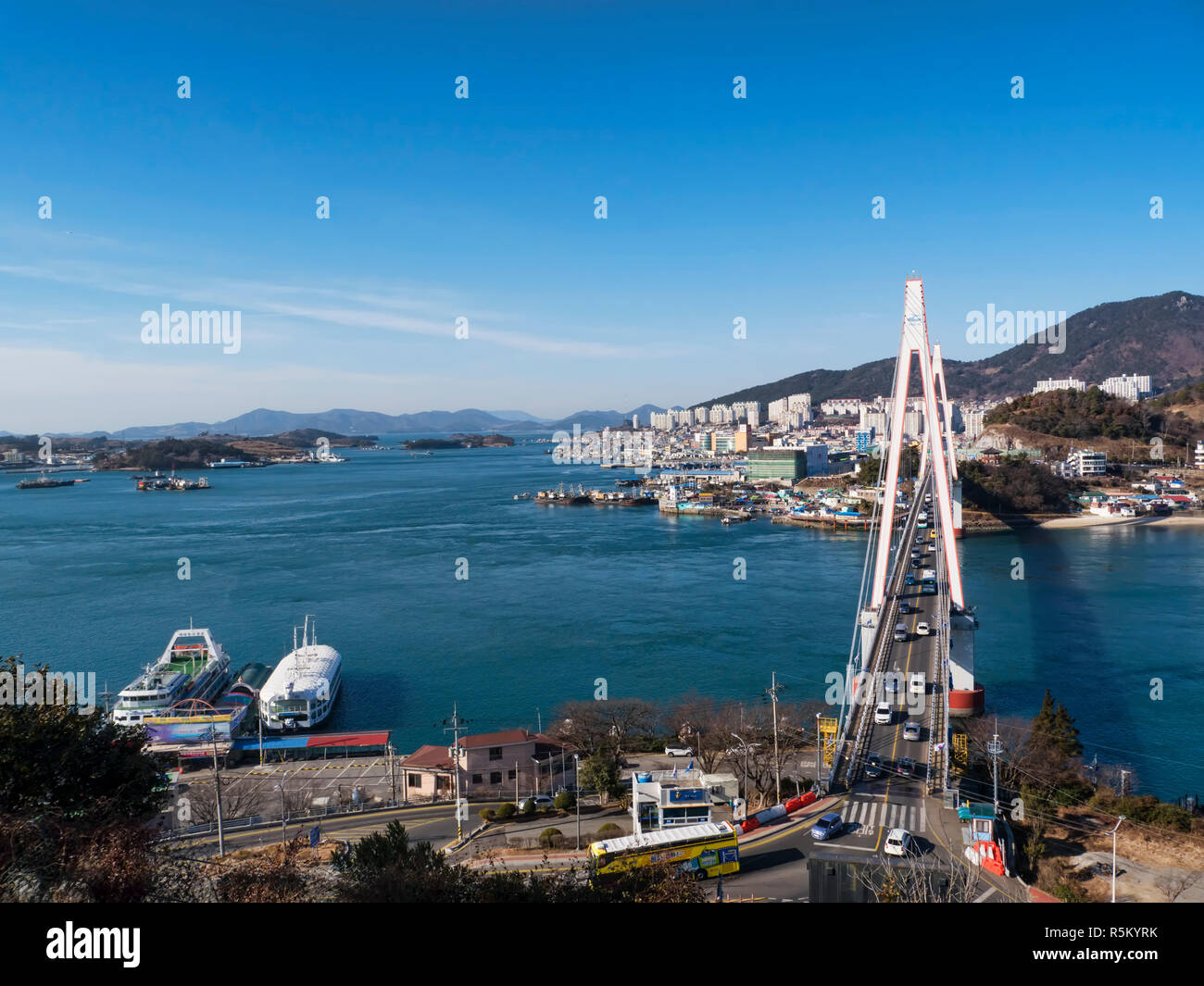 Dolsan Bridge. Yeosu city. South Korea Stock Photo - Alamy