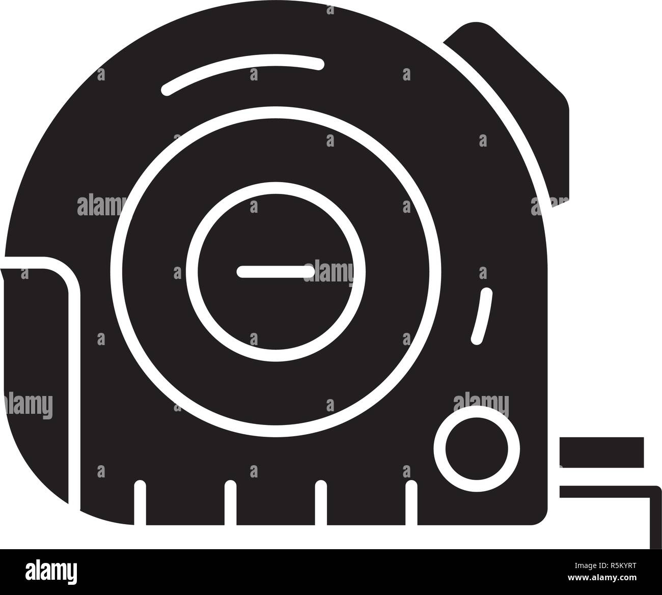 Measurement black icon, vector sign on isolated background. Measurement ...