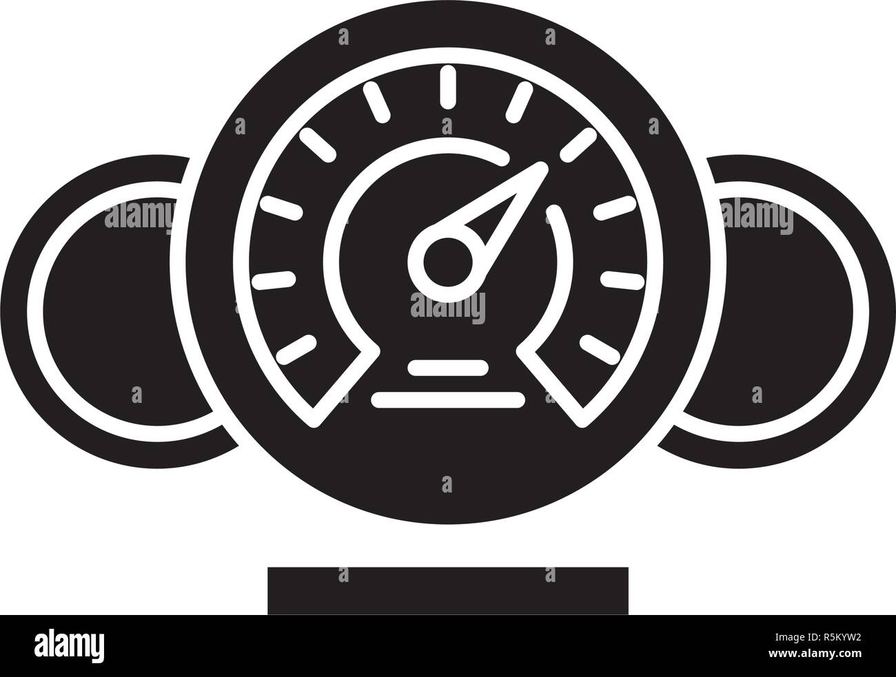 Dashboard black icon, vector sign on isolated background. Dashboard ...