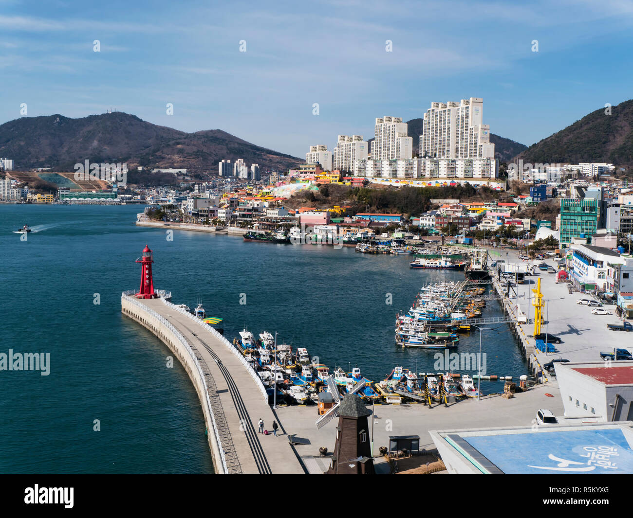 Port of Yeosu city. South Korea Stock Photo - Alamy