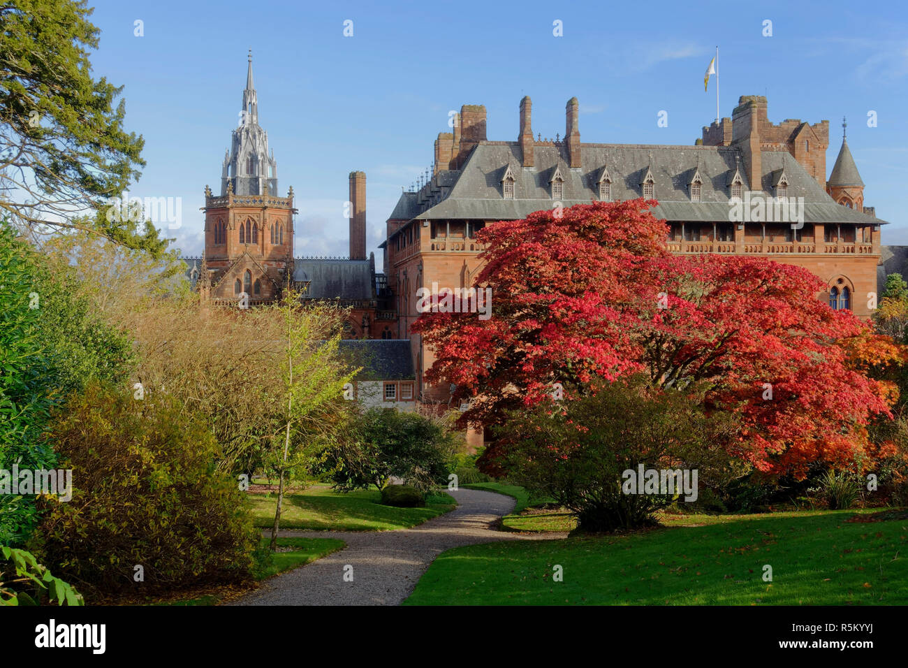 Mount Stuart, a Gothic Victorian mansion near Rothesay on the Isle of ...