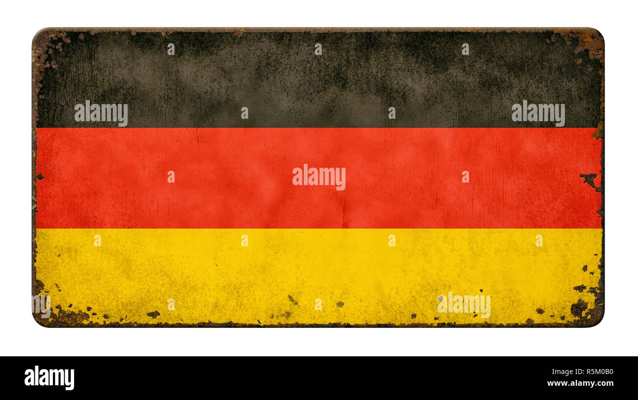 old rusted sheet metal shield - germany flag Stock Photo - Alamy