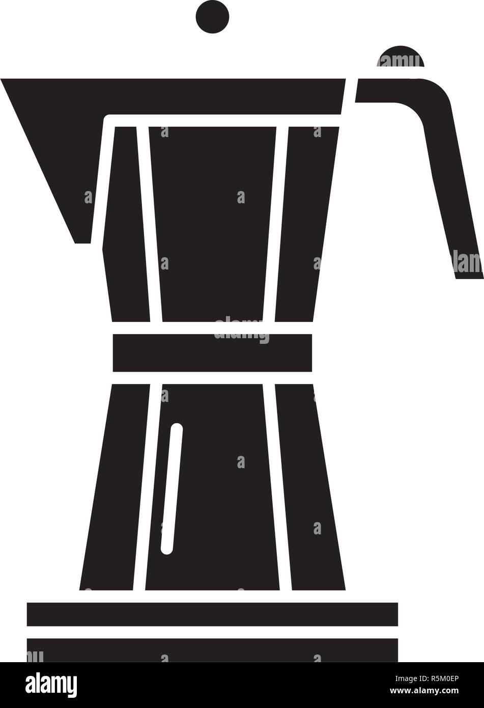 Making coffee black icon, vector sign on isolated background. Making ...