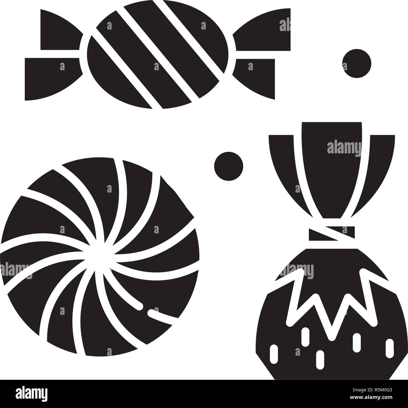 Sweet shop black icon, vector sign on isolated background. Sweet shop ...