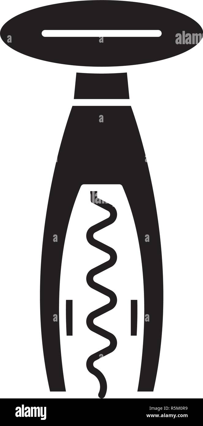 Opener black icon, vector sign on isolated background. Opener concept ...