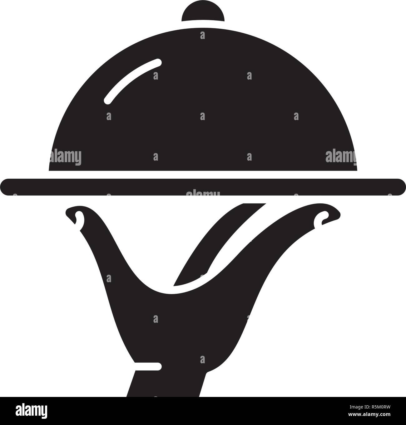 Catering black icon, vector sign on isolated background. Catering ...