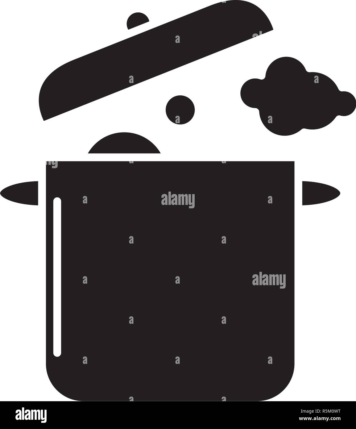 Home cooking black icon, vector sign on isolated background. Home ...